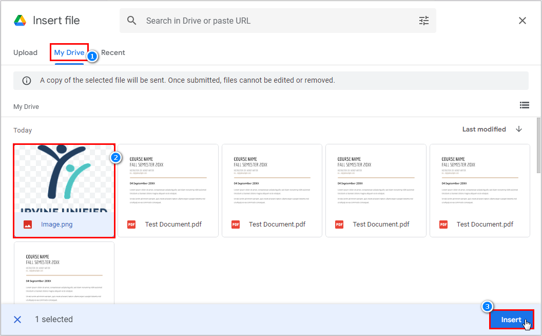 Google: Uploading a File to a Google Form - Student – Irvine Unified ...
