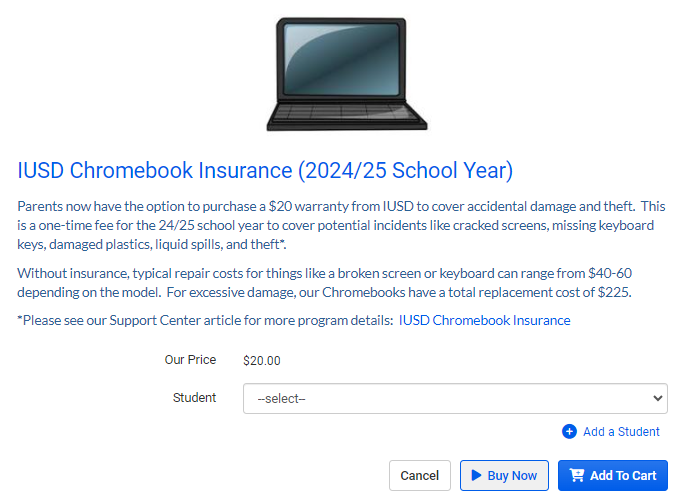 IUSD Chromebook Insurance Program – Irvine Unified School District