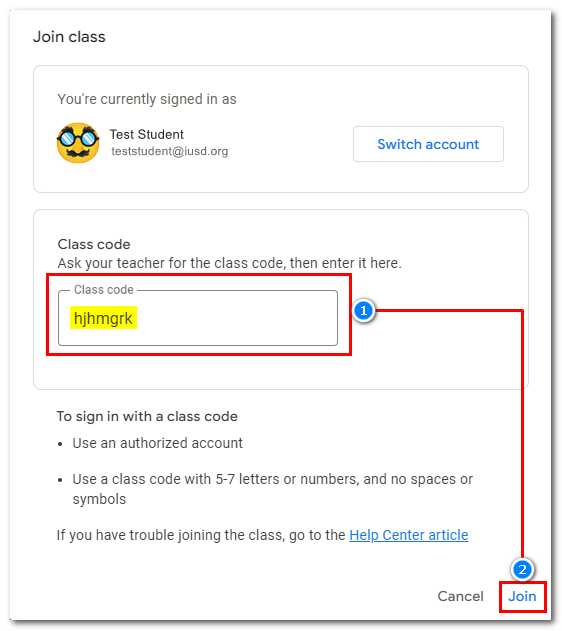 Google Classroom: Join a Class as a Student – Irvine Unified School ...