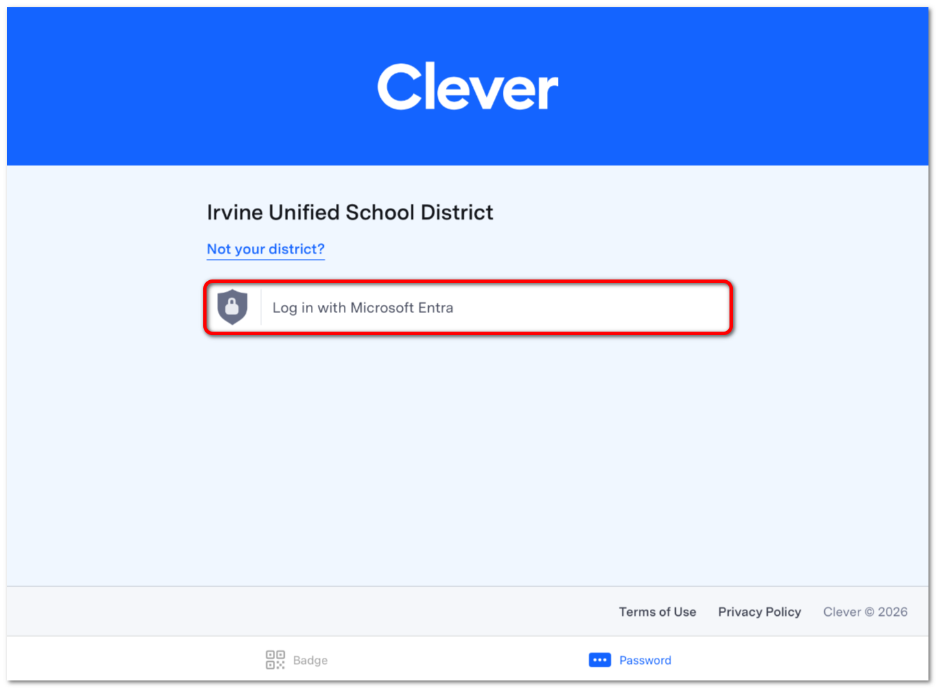 Clever: iPad Login – Irvine Unified School District